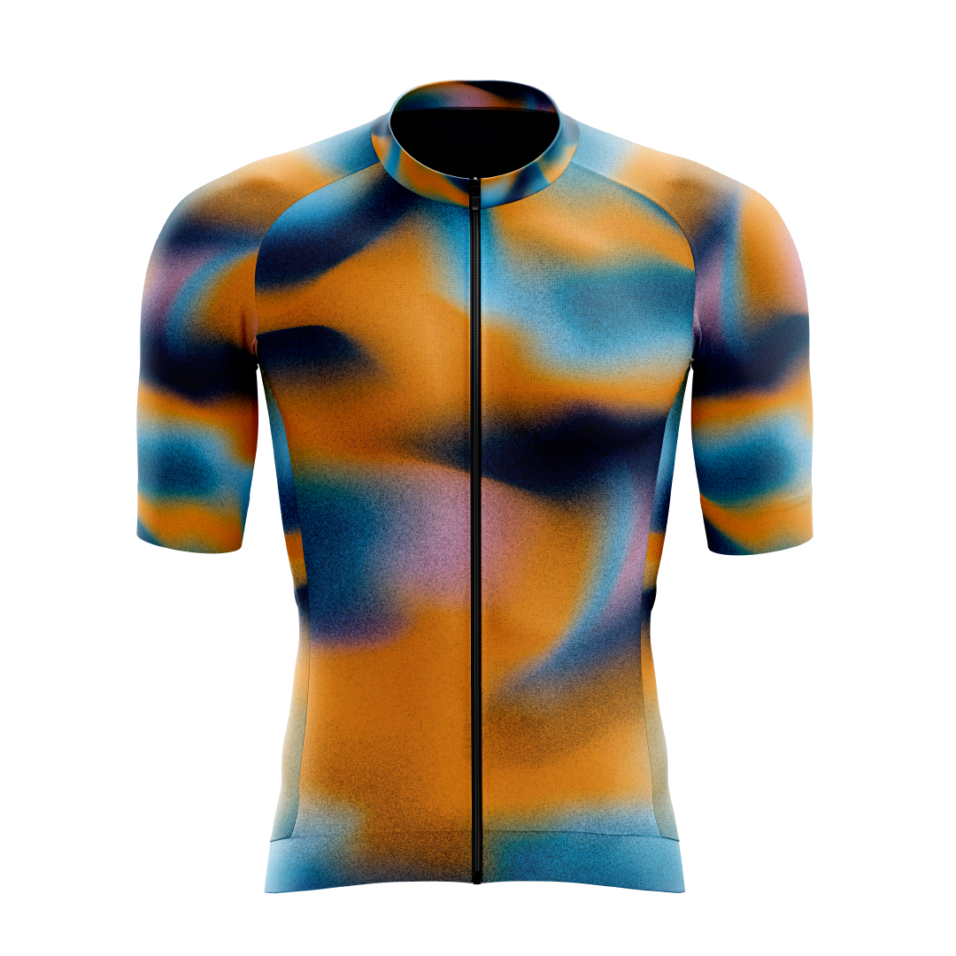 Heatmap Tie Dye Aero Long Sleeve Jersey Cycling - PARIA.CC